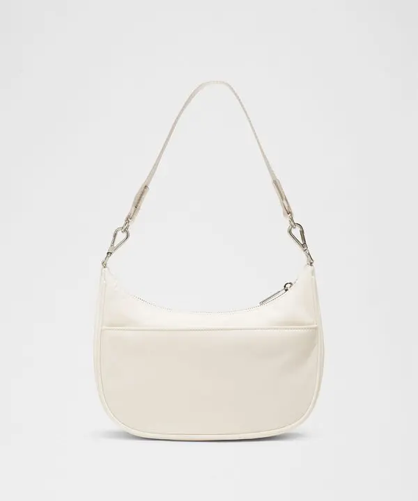 Lululemon City Essentials Small Shoulder Bag 3l - Light Ivory/silver