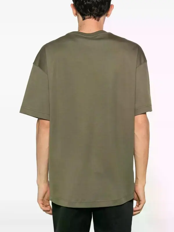 MUGLER Logo-appliqué T-shirt - Green