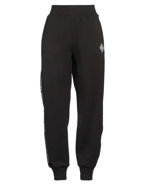 Armani Exchange Track Pants In Polyester Blend - Black
