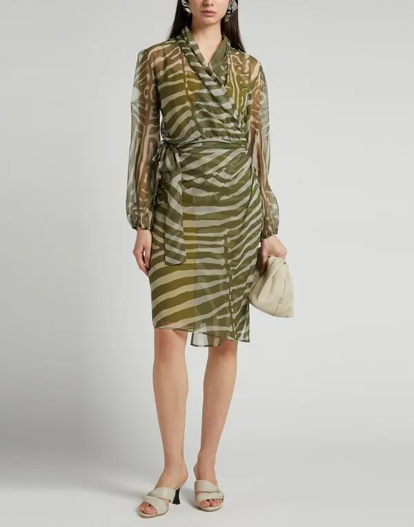 Chiara Boni La Petite Robe Mini Wrap Dress In Green - 77% Off | Editorialist