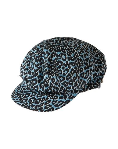 Borsalino Leopard-print Flat Cap - Blue