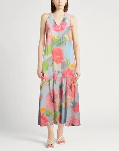 120% Lino Floral Maxi Dress