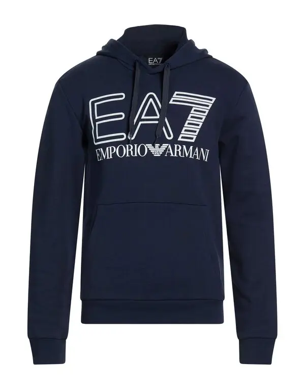 EA7 Cotton-elastane Blend Sweatshirt - Navy