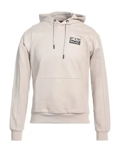 EA7 Cotton-elastane Hooded Sweatshirt - Beige