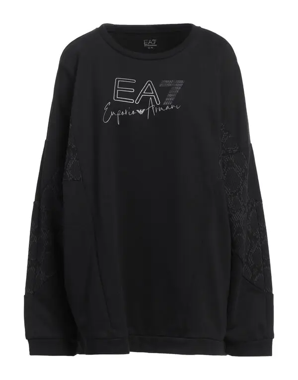 EA7 Cotton-blend Snakeskin Print Sweatshirt