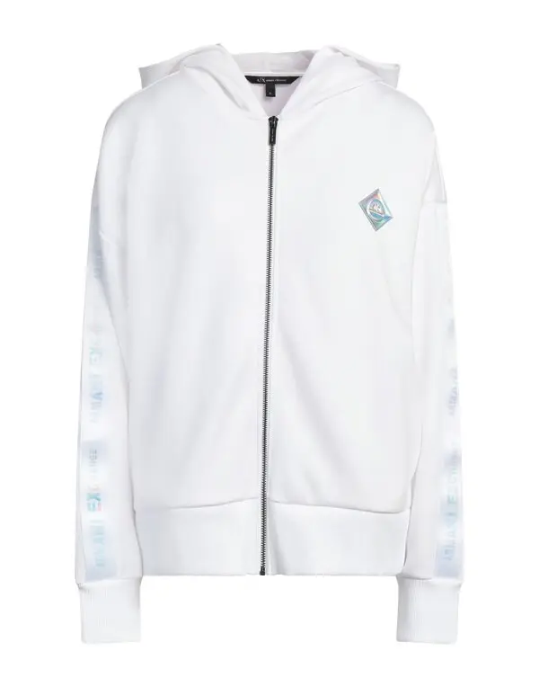 Armani Exchange Hooded Sweatshirt With Logo And Side Stripes