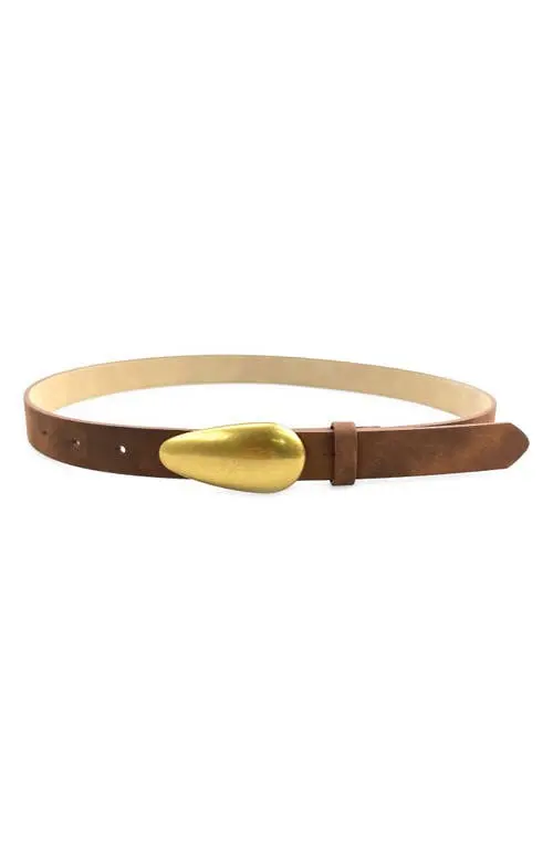 PETIT MOMENTS Odessa Belt - Saddle Brown/ Gold