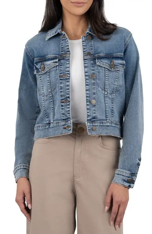 Kut From The Kloth Angela Crop Denim Jacket