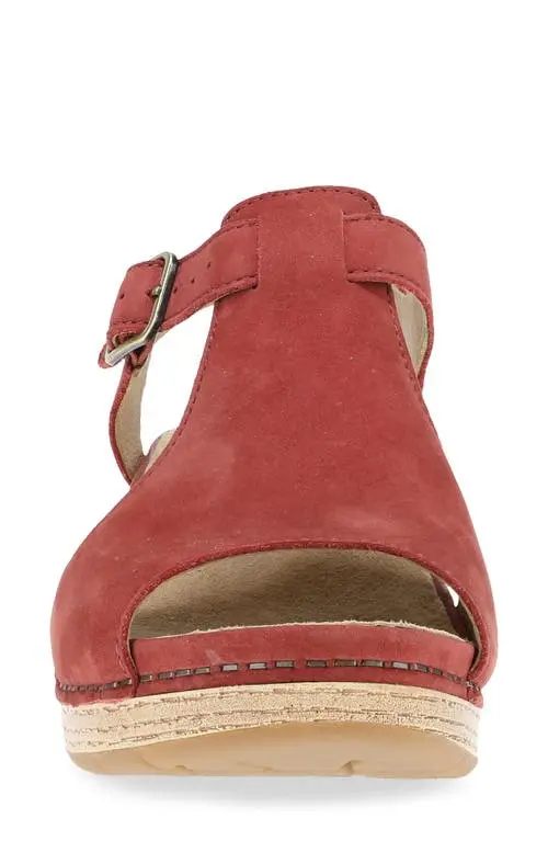 Dansko Laverne Ankle Strap Platform Sandal - Paprika
