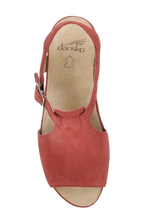 Dansko Laverne Ankle Strap Platform Sandal - Paprika