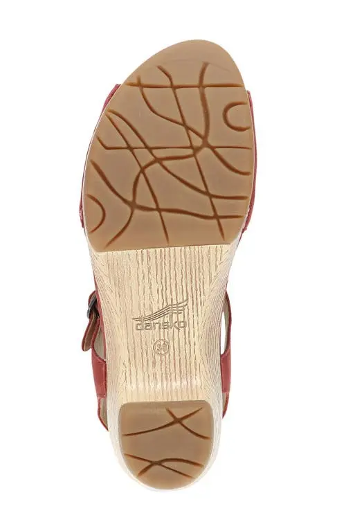 Dansko Laverne Ankle Strap Platform Sandal - Paprika