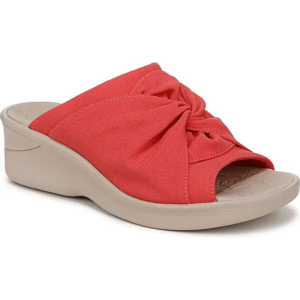 LIFESTRIDE Smile 3 Open Toe Wedge Slide Sandalwide Width Available - Pink