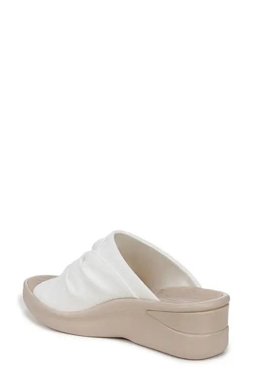 LIFESTRIDE Bzees Smile 3 Open Toe Wedge Slide Sandal Wide Width Available - White