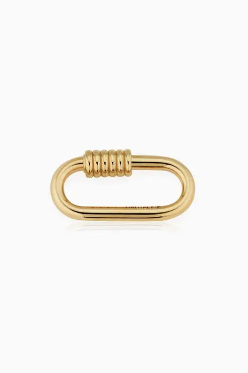ORADINA 14k Gold Connect Me Coil Oval Clasp - Yellow Gold