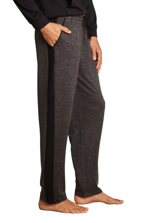 Barefoot Dreams Malibu Collection® Butterchic Track Pants - Heather Carbon