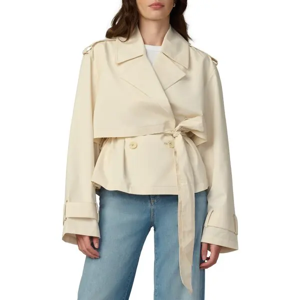 Joe's Jeans The Liz Cropped Trench Coat - Ecru
