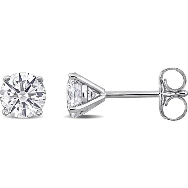 JULIANNA B. 1 Ctw Lab-grown Diamond Earrings - White Gold