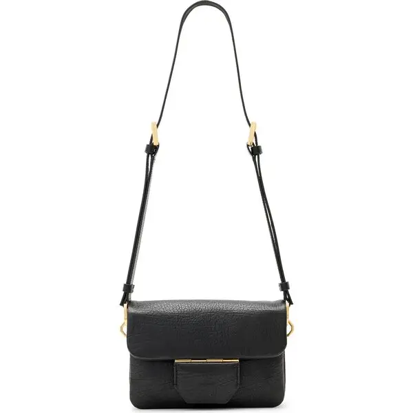 ALLSAINTS Jupiter Leather Crossbody Bag - Black