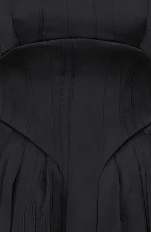 House Of Cb Isabeau Fit & Flare Midi Dress - Black | Editorialist