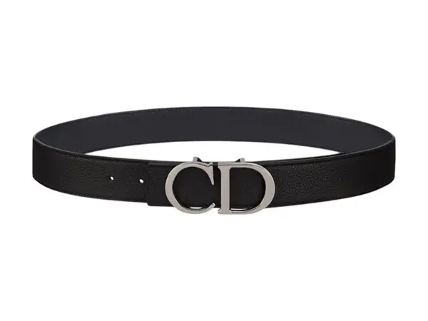 Dior Reversible Cd Icon Belt - Black/blue