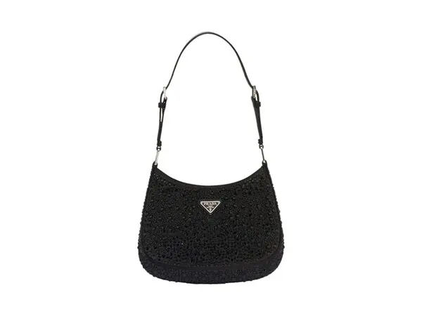 Prada Cleo Satin Crystals Bag