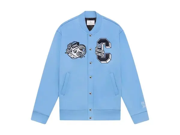 OVO X Ncaa North Carolina Tar Heels Varsity Jacket - Light Blue