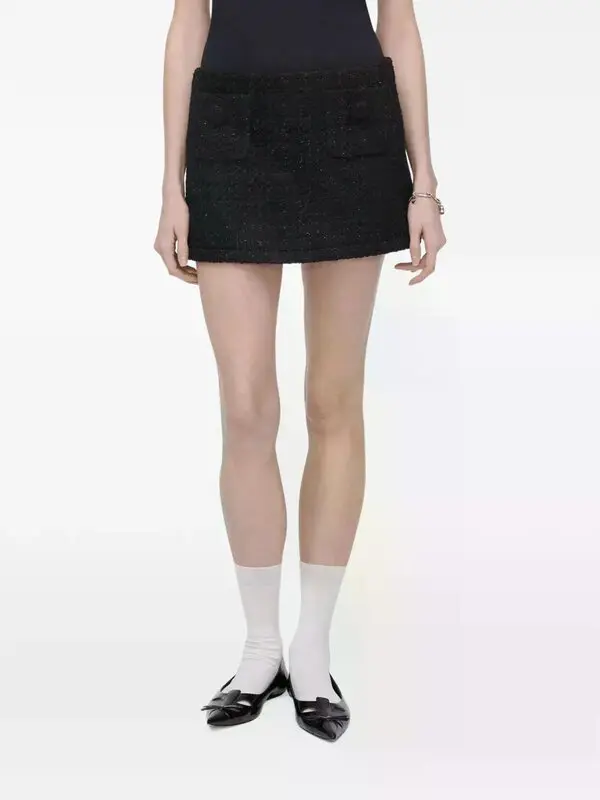Marc Jacobs Tweed Mini Skirt - Black