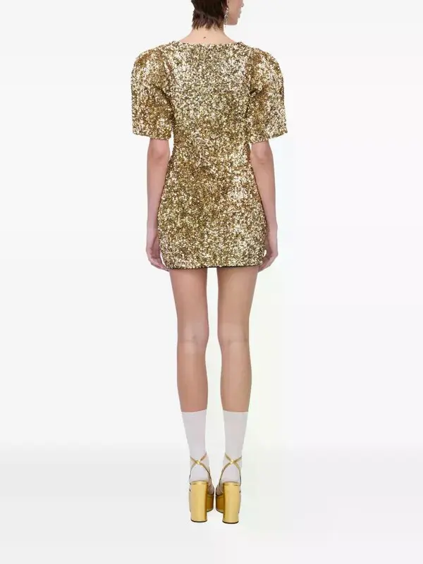 Marc Jacobs Sequin-embellished Mini Dress - Gold