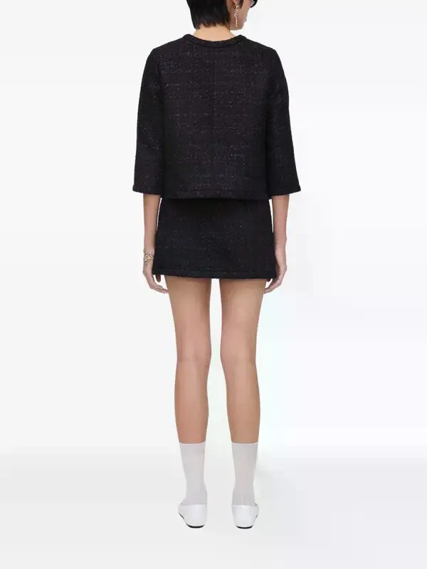 Marc Jacobs Tweed Backwards Jacket - Black