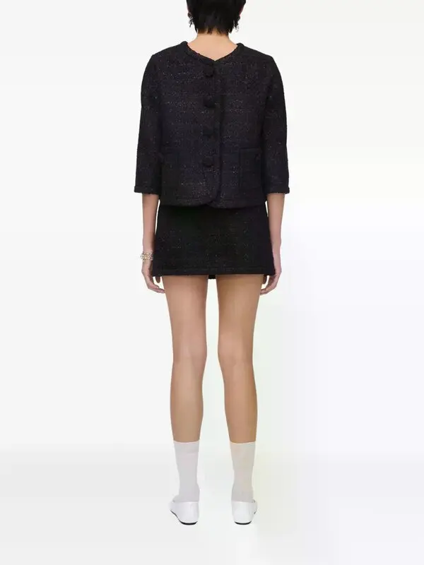 Marc Jacobs Tweed Backwards Jacket - Black