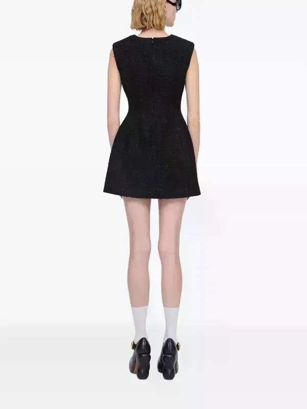 Marc Jacobs Tweed Mini Dress - Black