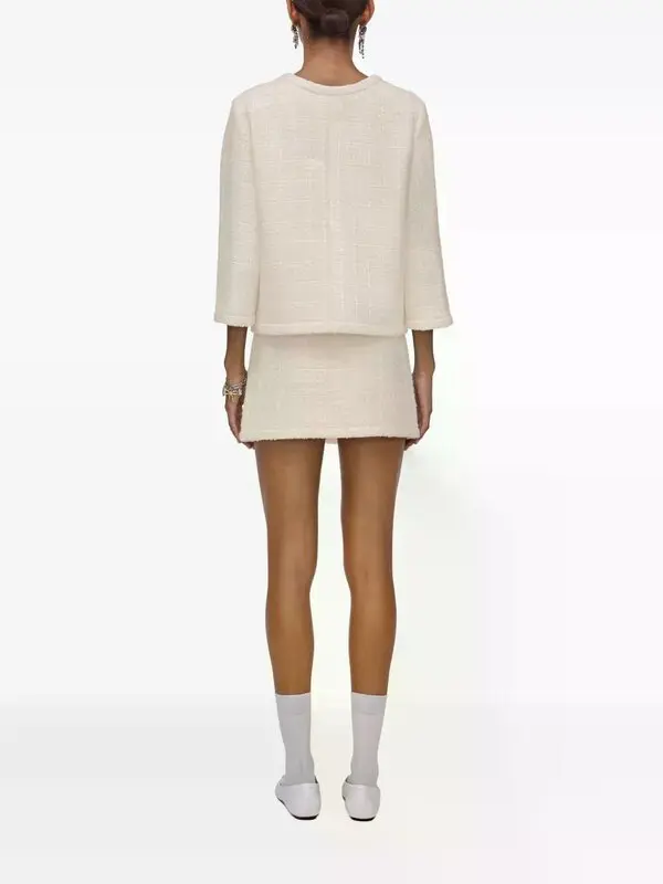 Marc Jacobs Tweed Backwards Jacket - White