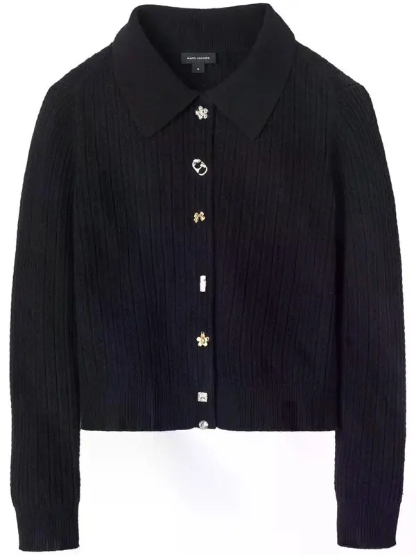 Marc Jacobs Ribbed Cardigan - Black