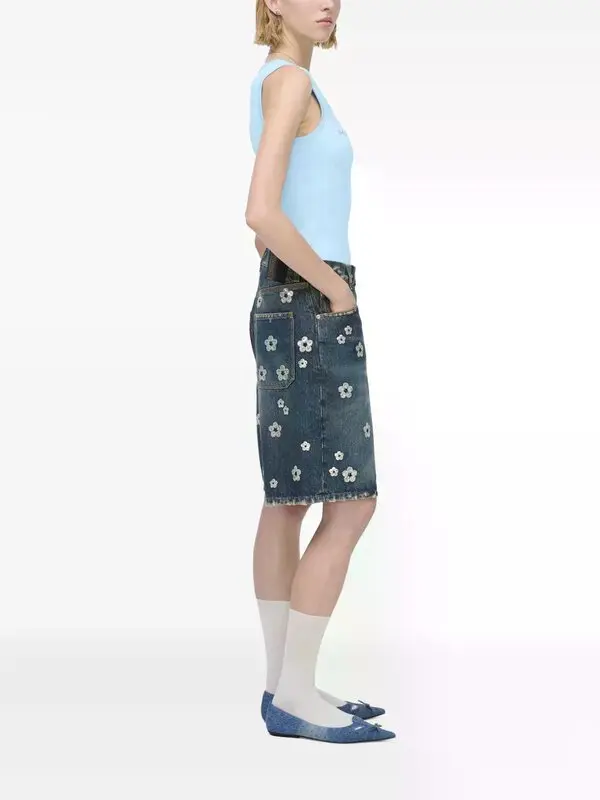 Marc Jacobs Sequin Daisy Wide Leg Shorts
