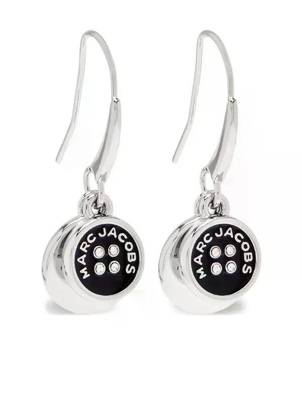 Marc Jacobs Button Drop Earrings - Silver