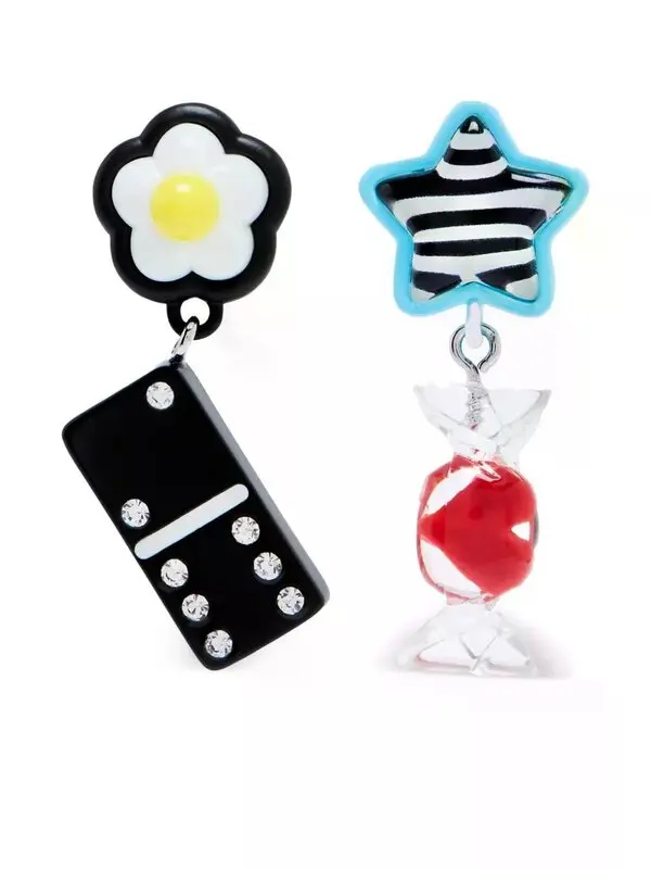 Marc Jacobs Sticker Charm Earrings - Silver