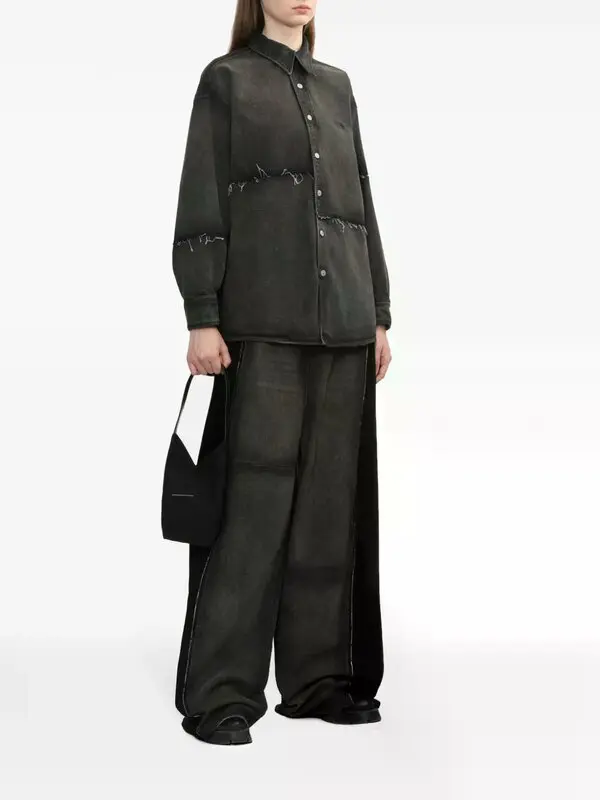 MAISON MARGIELA Numbers-embroidered Shirt - Grey