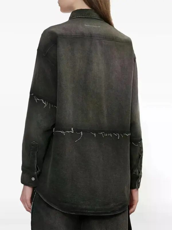 MAISON MARGIELA Numbers-embroidered Shirt - Grey