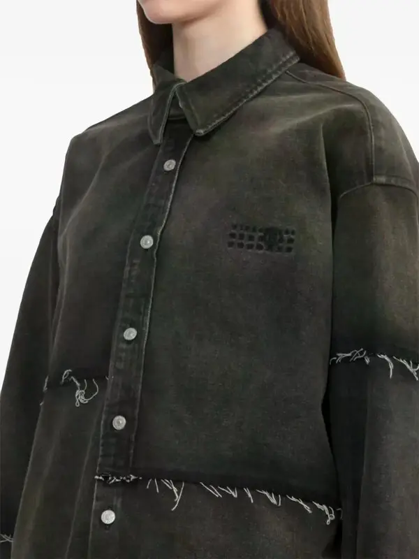MAISON MARGIELA Numbers-embroidered Shirt - Grey