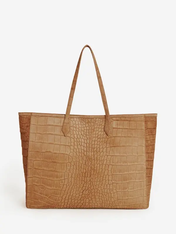 REFORMATION Sofia Leopard Print Tote - Brown