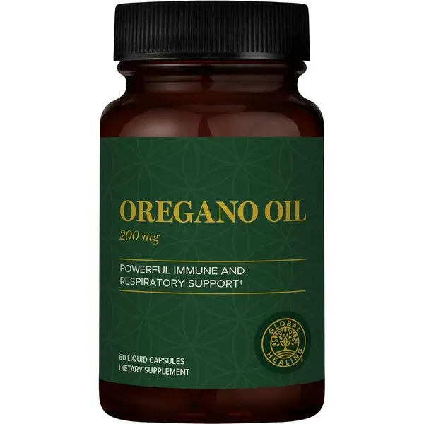 GLOBAL HEALING CENTER Oregano Oil 200 Mg Liquid Capsules 60 Capsules - One-color