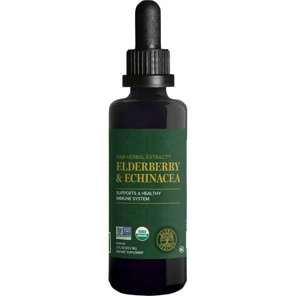GLOBAL HEALING CENTER Organic Elderberry & Echinacea 59.2 Milliliters - One-color