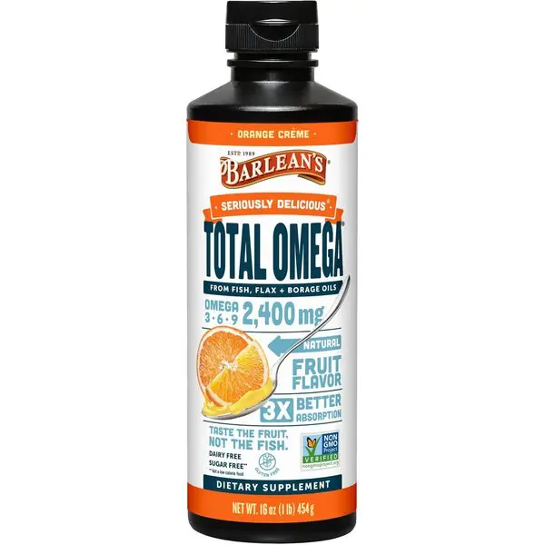 BARLEANS ORGANIC OILS Seriously Delicious Orange Creme Total Omega 454 Grams - One-color