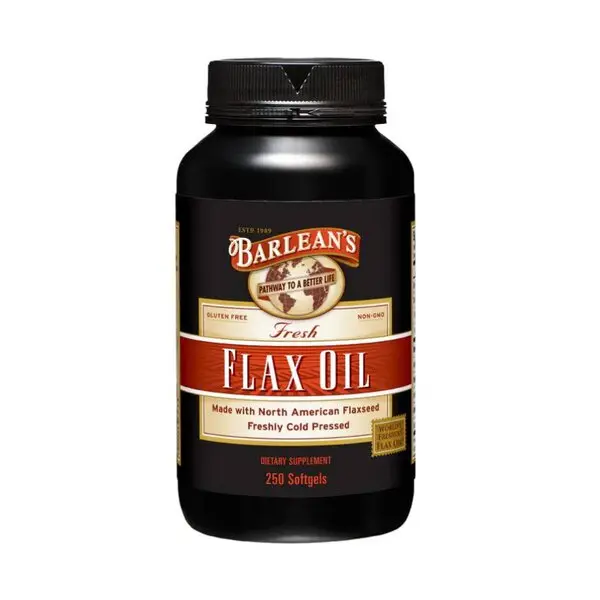 BARLEANS ORGANIC OILS Flax Oil Softgels 250 Softgels - One-color