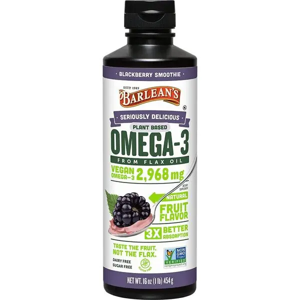 BARLEANS ORGANIC OILS Omega-3 Vegan Blackberry Smoothie 454 Grams - One-color
