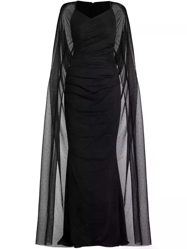 Talbot Runhof Draped Maxi Dress