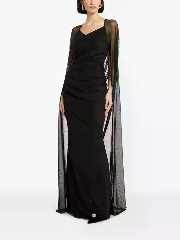 Talbot Runhof Draped Maxi Dress
