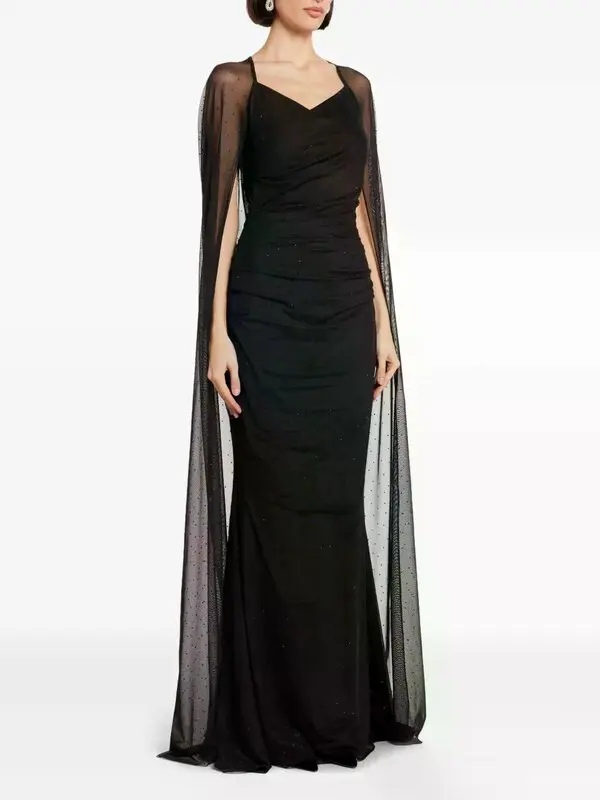 Talbot Runhof Draped Maxi Dress