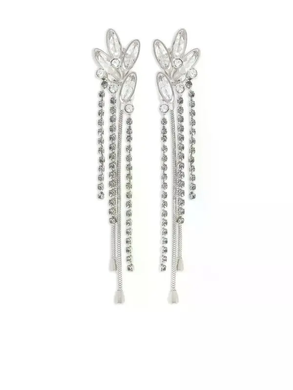 LANVIN Crystal-embellished Chandelier Earrings - Silver