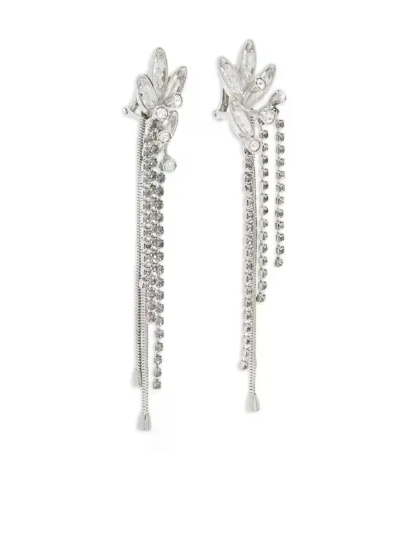 LANVIN Crystal-embellished Chandelier Earrings - Silver